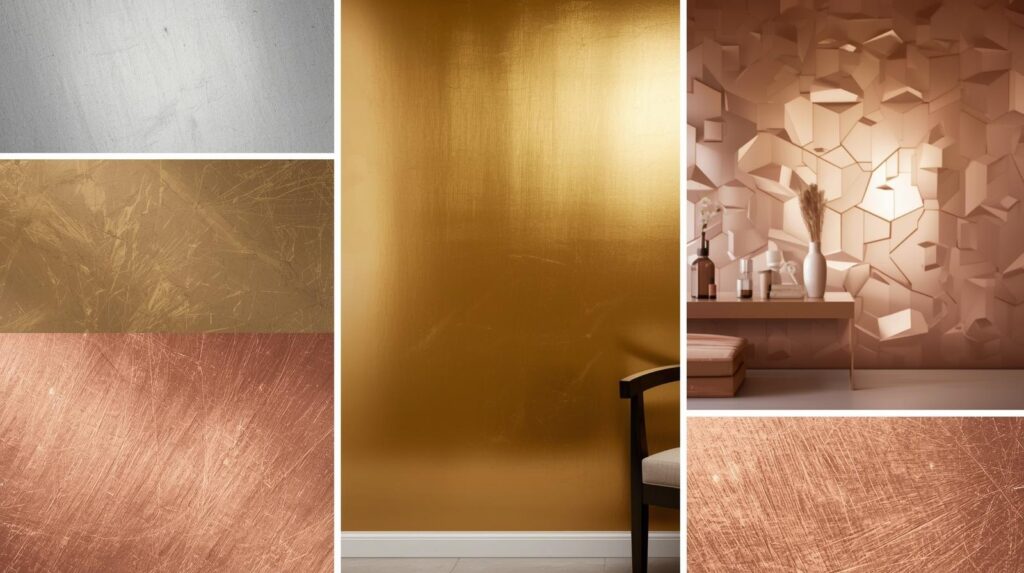 25 Stunning Metallic Wall Paint Colors & Designs - Spacedecorist
